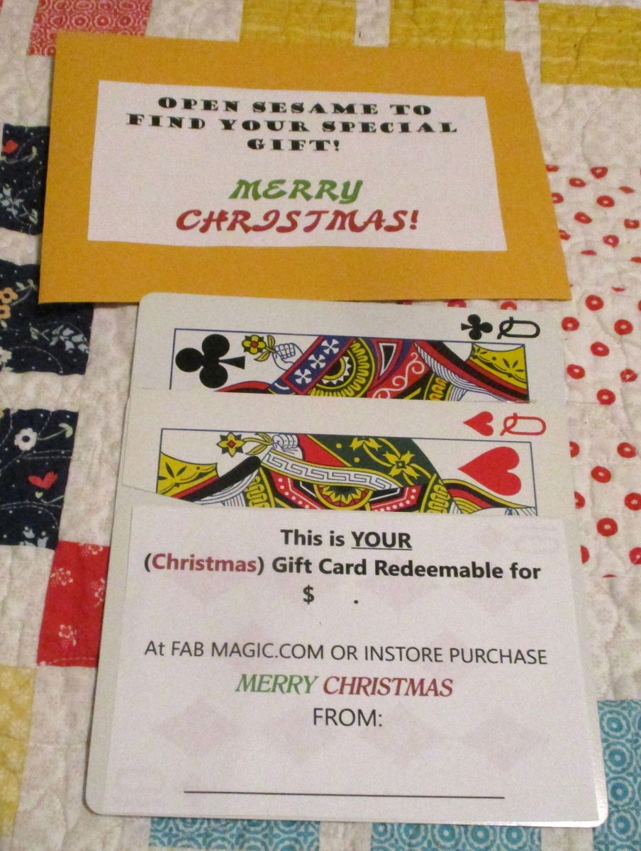 FAB GIFT CARD WATCH VIDEO!