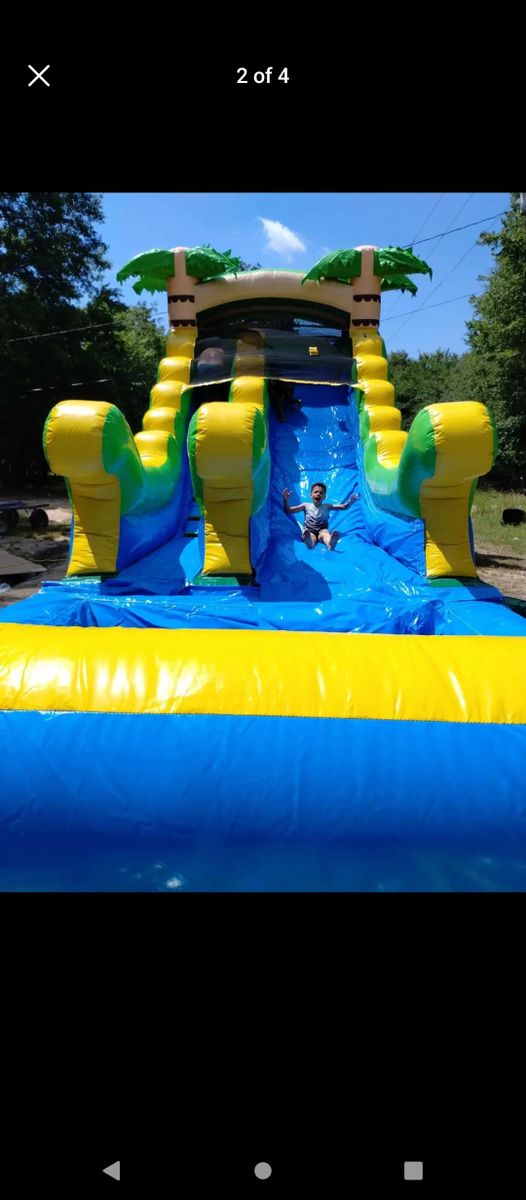 Green Tropical 14 ft. Slide (Wet price is $280)
