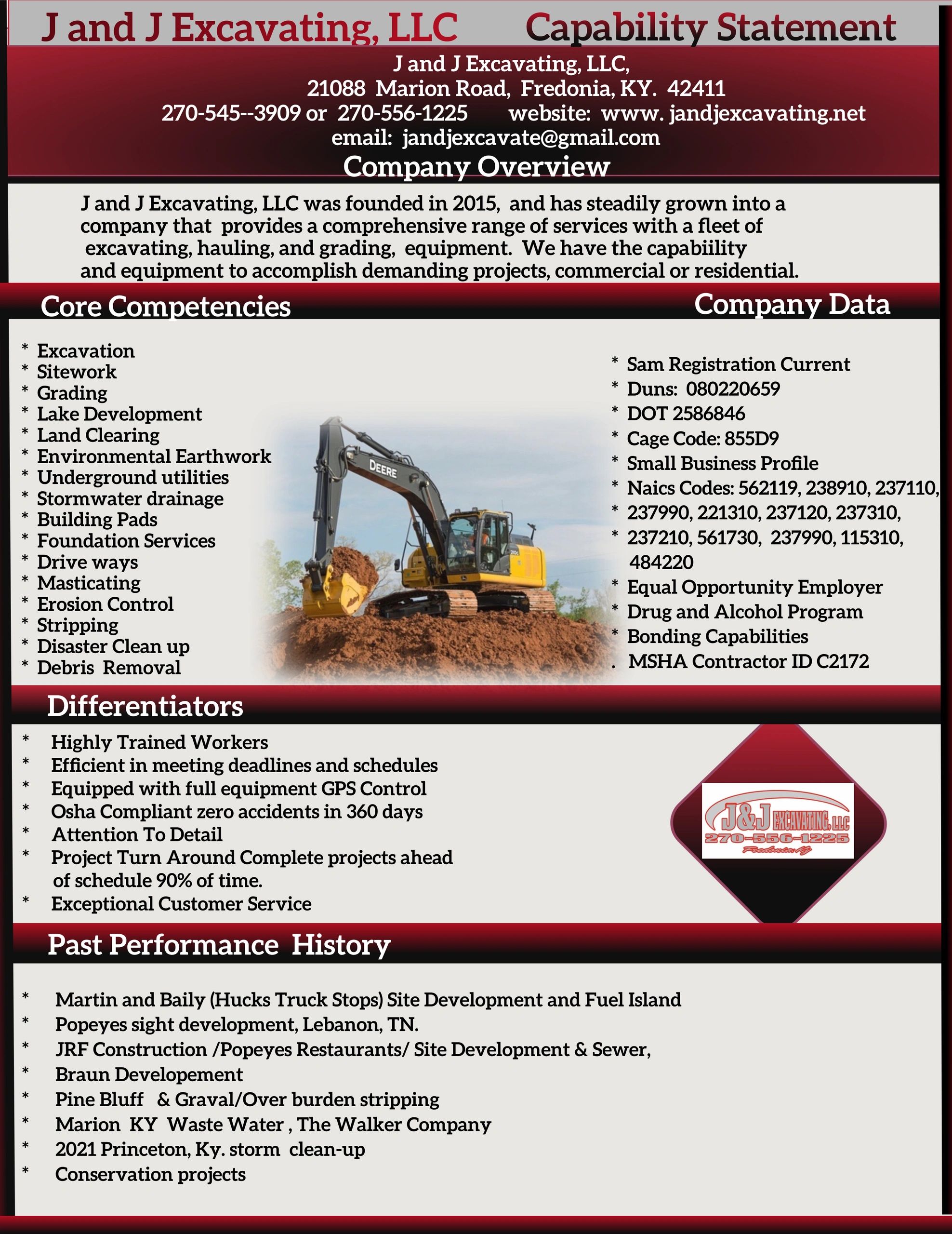 J & J Excavating, LLC - Excavating Contractor, Excavating Contractors