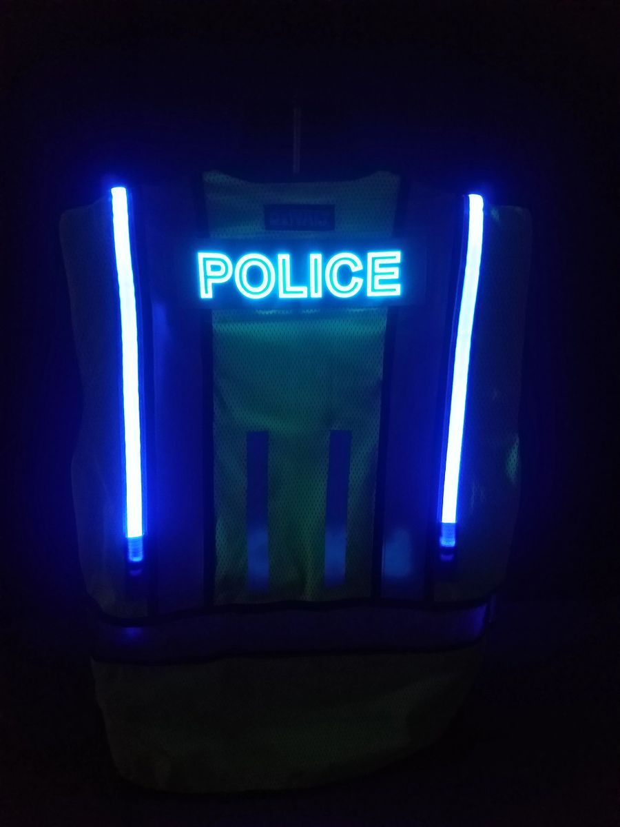 Law Enforcement Fiber Optic Lighted traffic safety vests