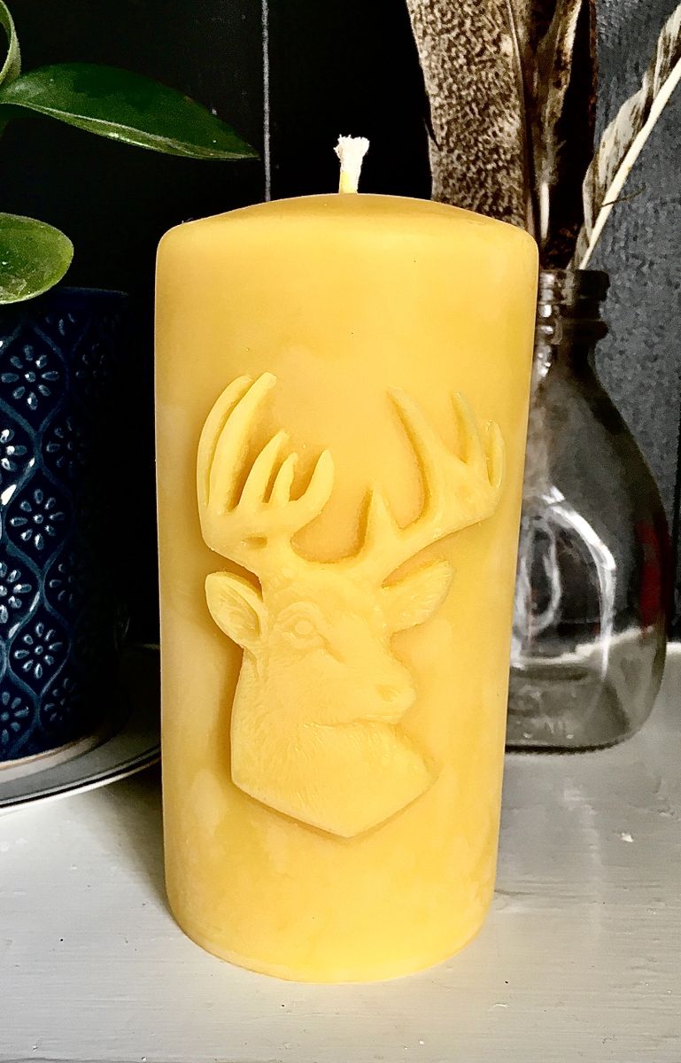 Pure Beeswax Deer Candle