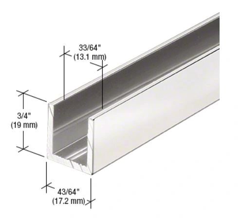 Deep U Channel-12mm Glass Fixed Panel Shower Door Deep U-Channel ...
