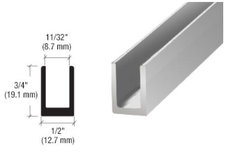 Deep U Channel-8mm Glass Fixed Panel Shower Door Deep U-Channel ...