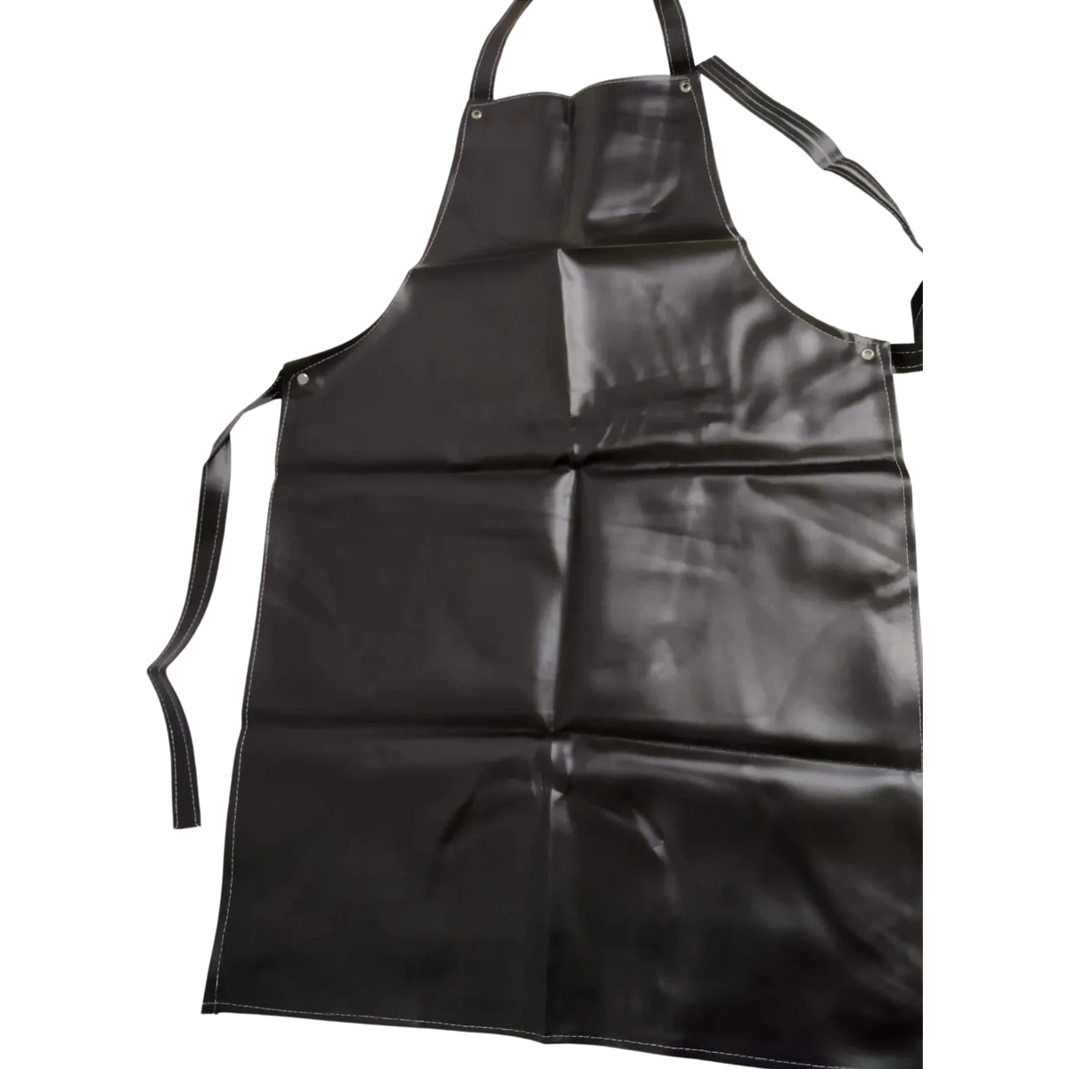 MANDIL DE VINIL NEGRO LARGO