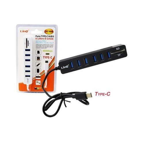 LinQ TPC-H909 Type C Hub 6 USB connector