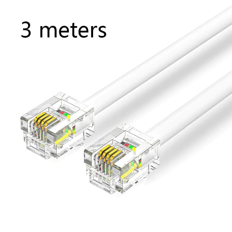 RJ11 Telephone Cable RJ11 Male to Male 6P4C Phone Line Cord for DSL ...
