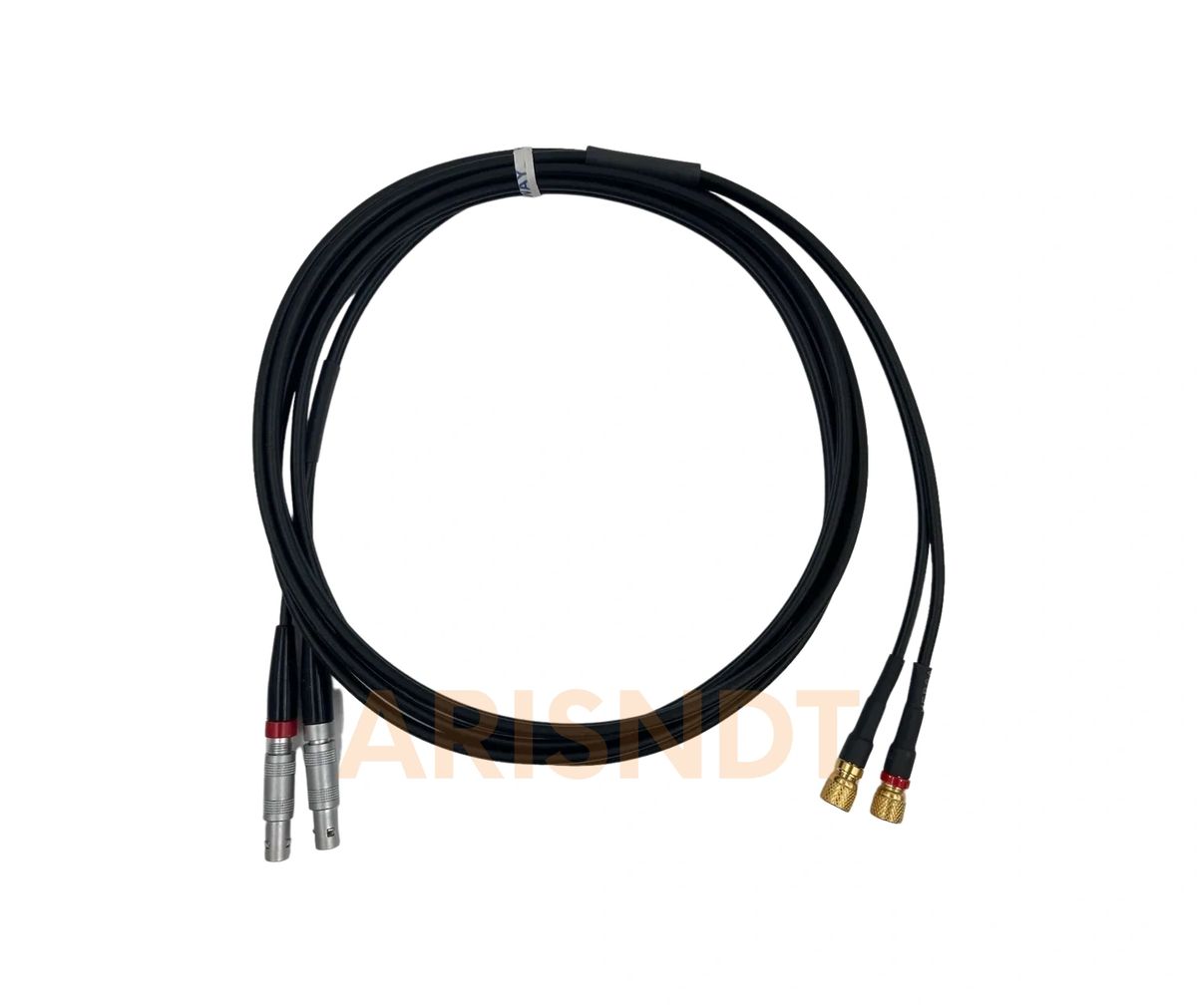 Cable dual con conectores Lemo 00 a Microdot, de 6 ft