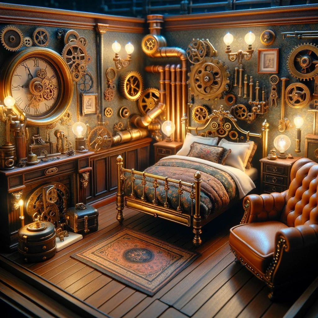 Steampunk dollhouse miniatures store