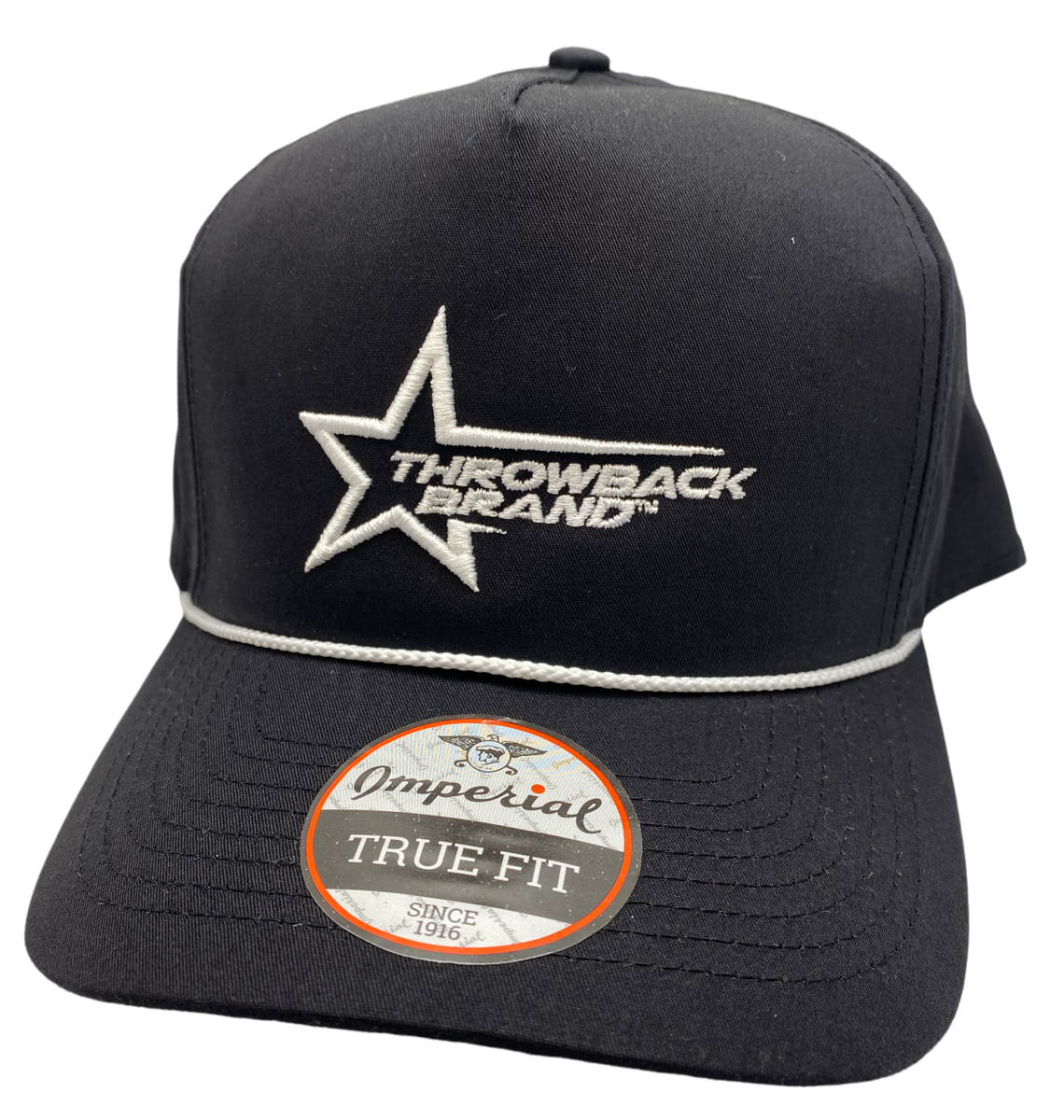 Throwback Brand Logo Black Imperial Hat
