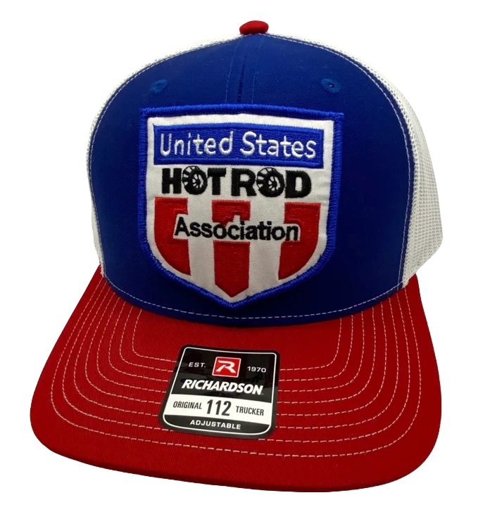 Hot Rod Association USHRA Blue/Red/White Hat