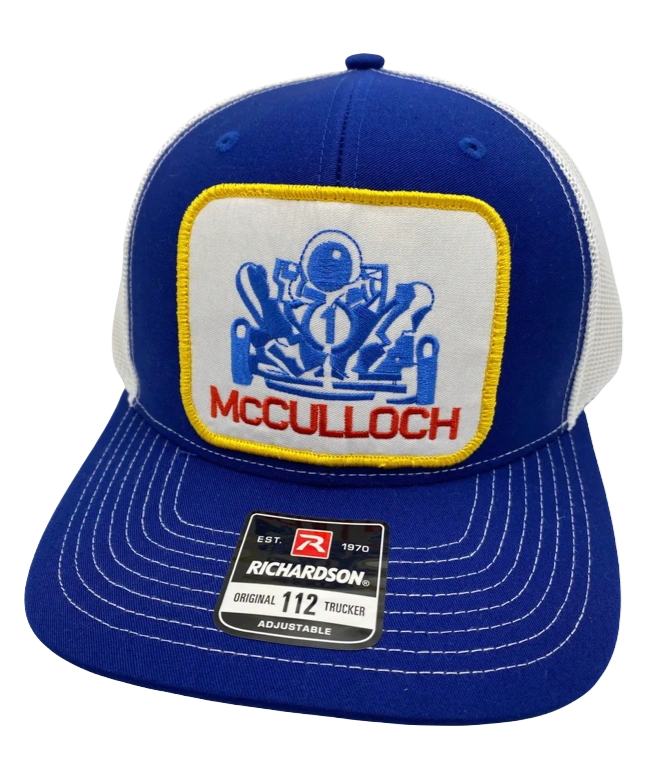 McCulloch Go-Kart Racing Blue/White Hat