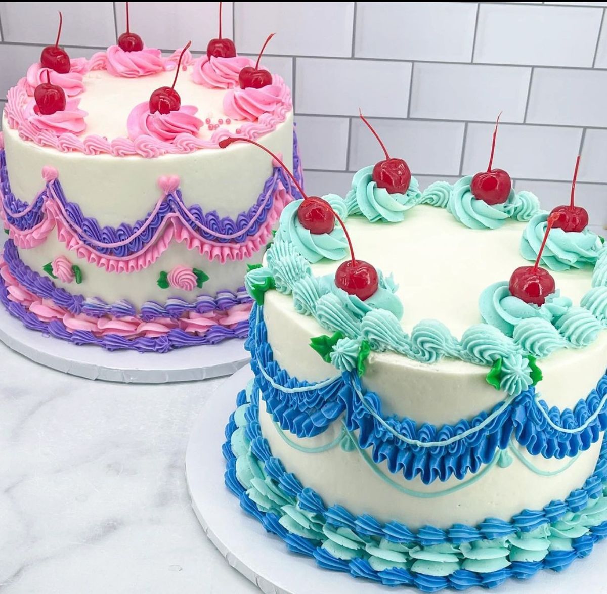 Alfonso's Pastry Shoppe Buttercream Piping Cake