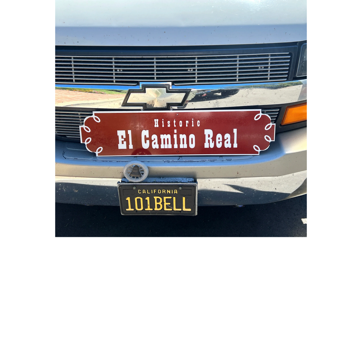 Municipal street size Historic El Camino Real sign 30" wide by 7.25" tall