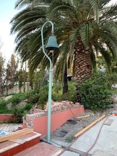 18" Patina Bronze El Camino Real Caltrans Bell. INCLUDES the tall ...