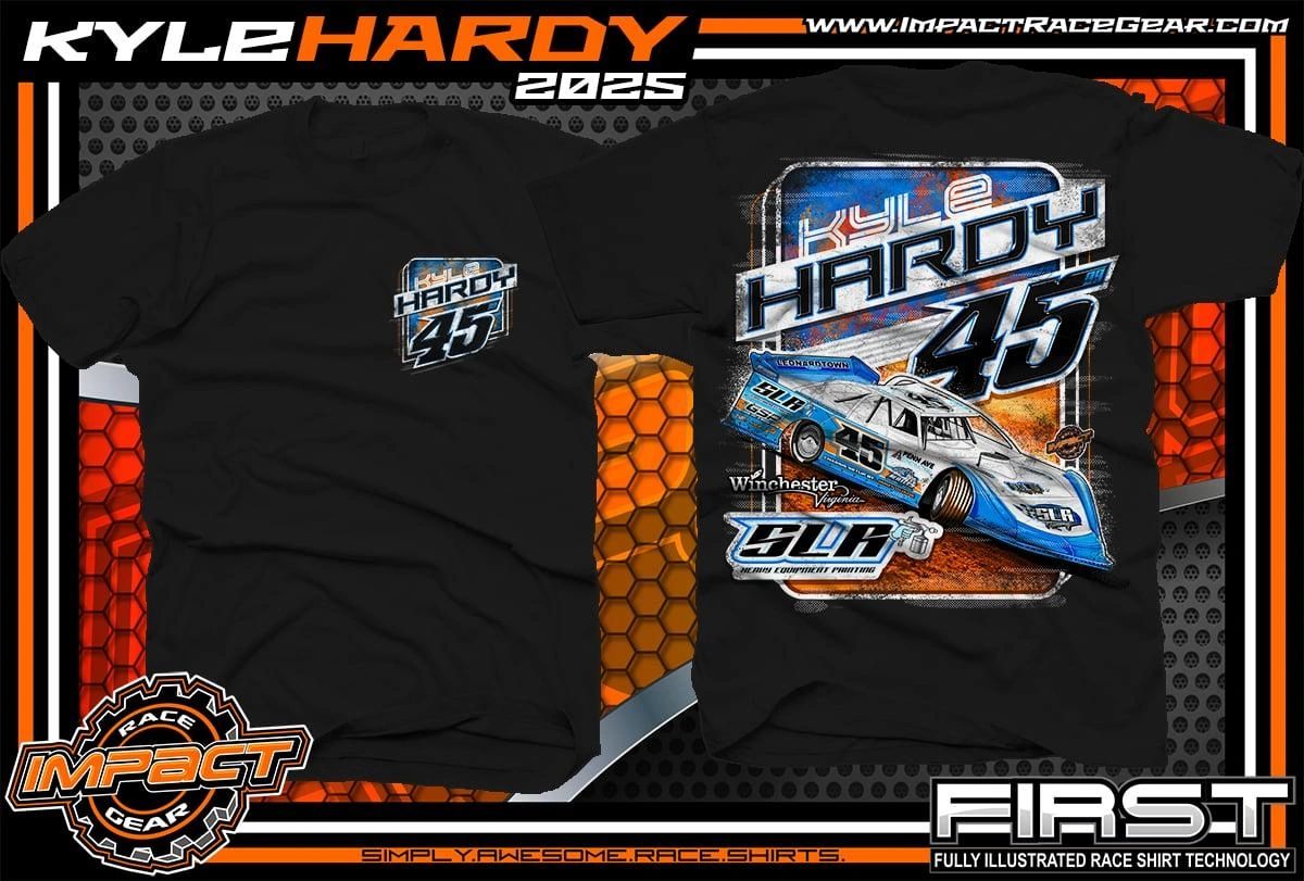 Kyle Hardy #45 SLR 2025 Black T-Shirt