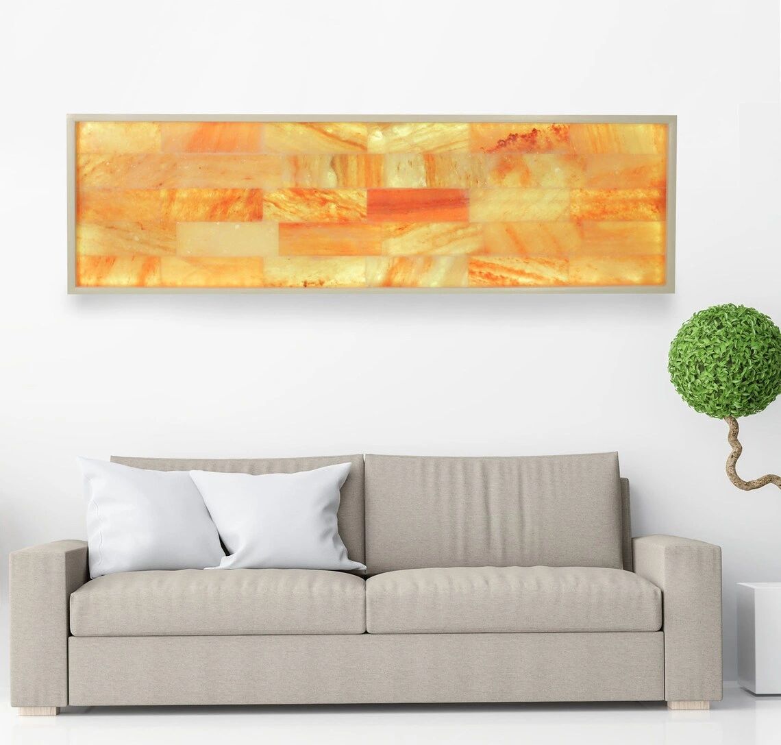 60" x 24" Himalayan Salt Wall Panel LED Backlight,Fully assembled with ...