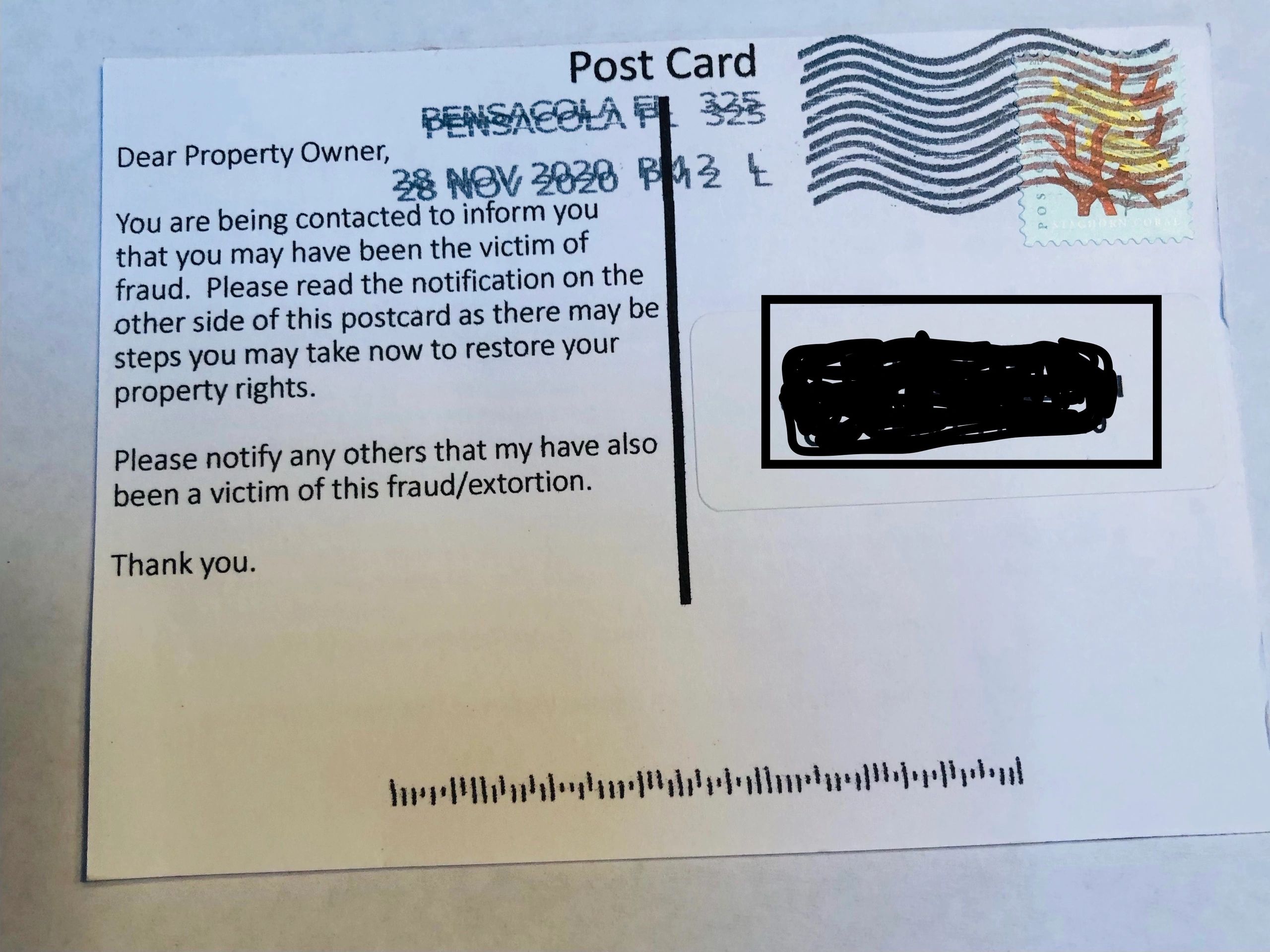 Misinformation Postcard