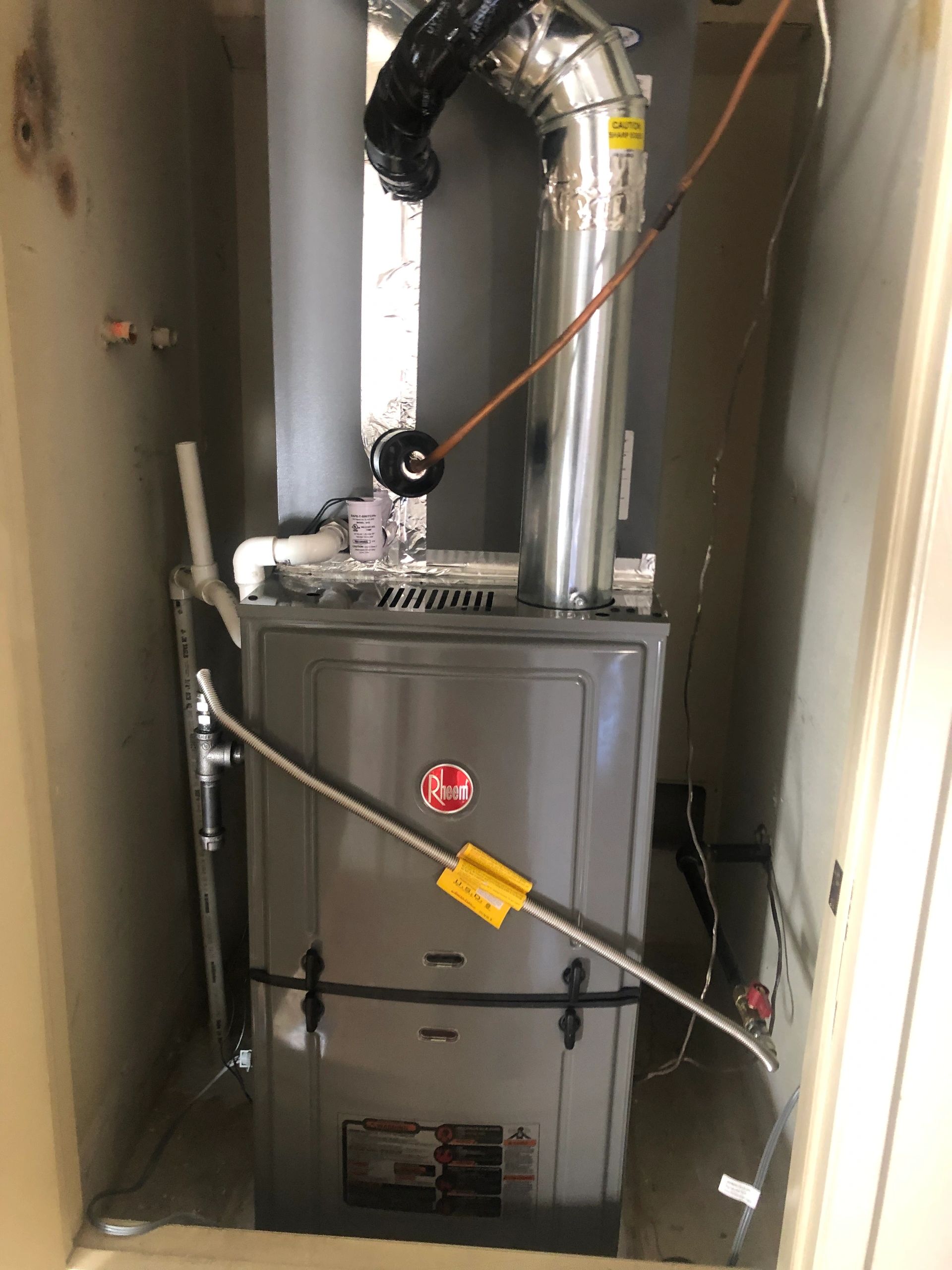 Install 4-ton Rheem system