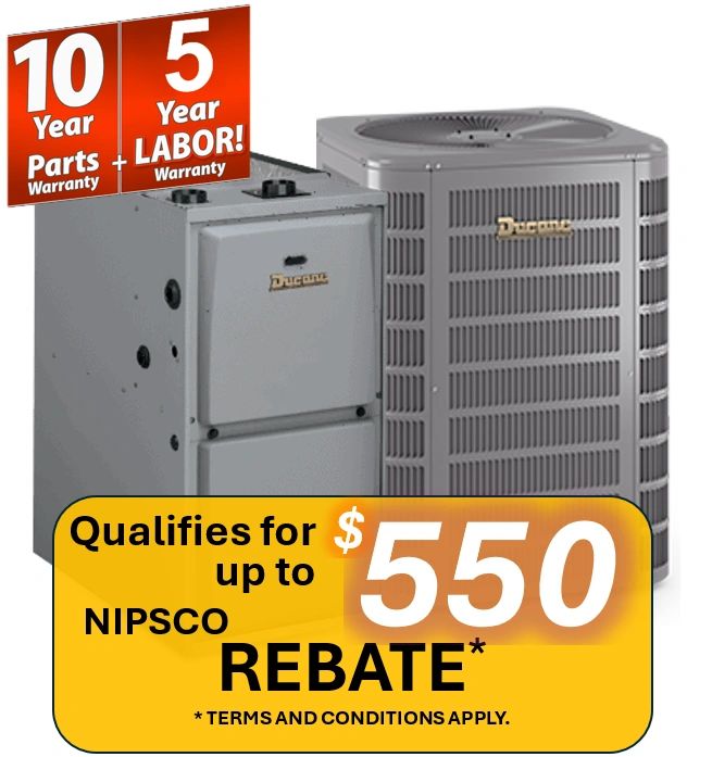 .Ducane (by Lennox) 1-stage HIGH Efficiency system (110k BTUs 96% AFUE ...