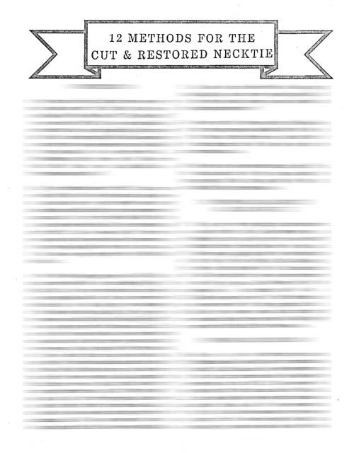 PDF Cut and Restored Necktie 12 Methods instructions
