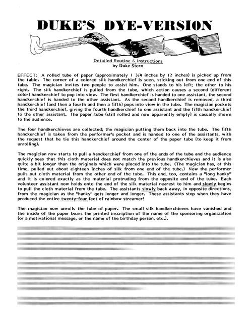 PDF Dukes Dye Version instructions