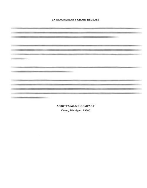 PDF Extraordinary Chain Release instructions