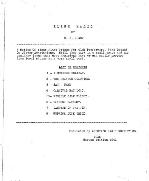 PDF Flash Magic instructions