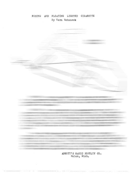 PDF Rising and Floating Lighted Cigarette instructions