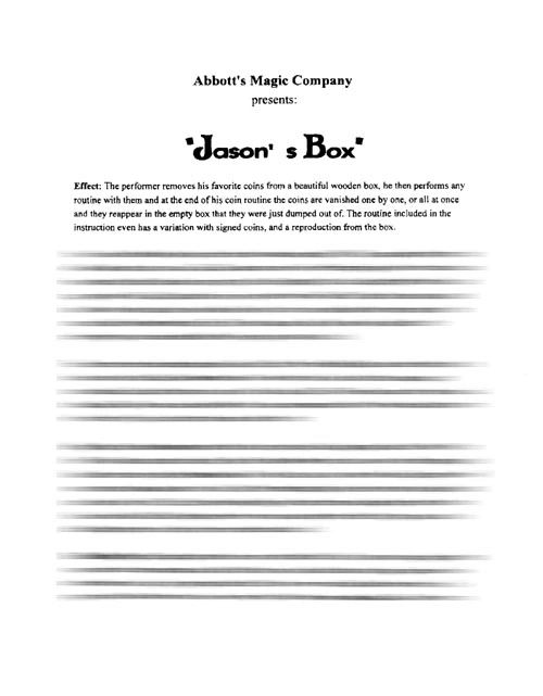 PDF Jason's Box instructions