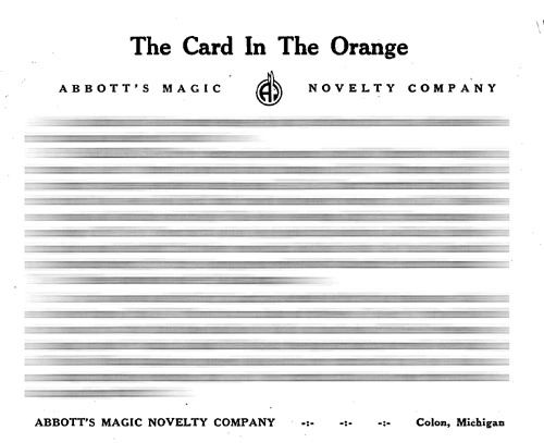 PDF Card in the Orange instructions