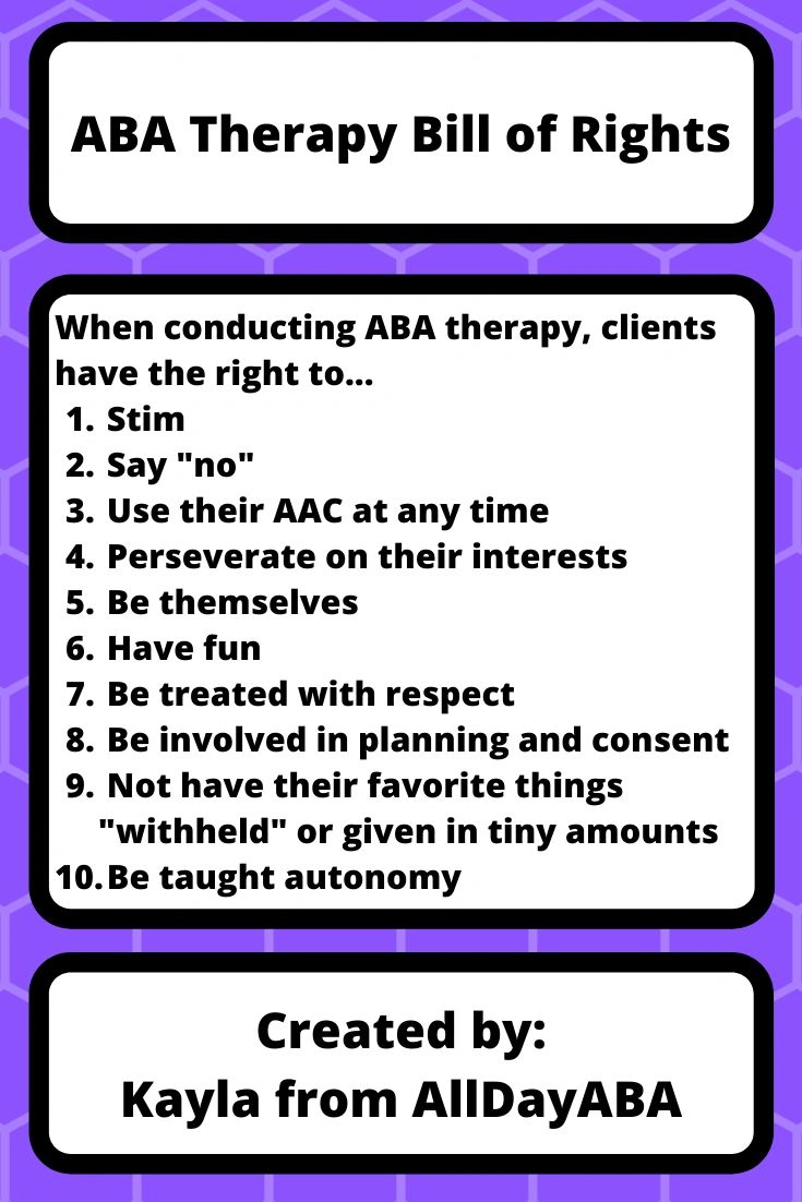 ABA Therapy Bill of Rights