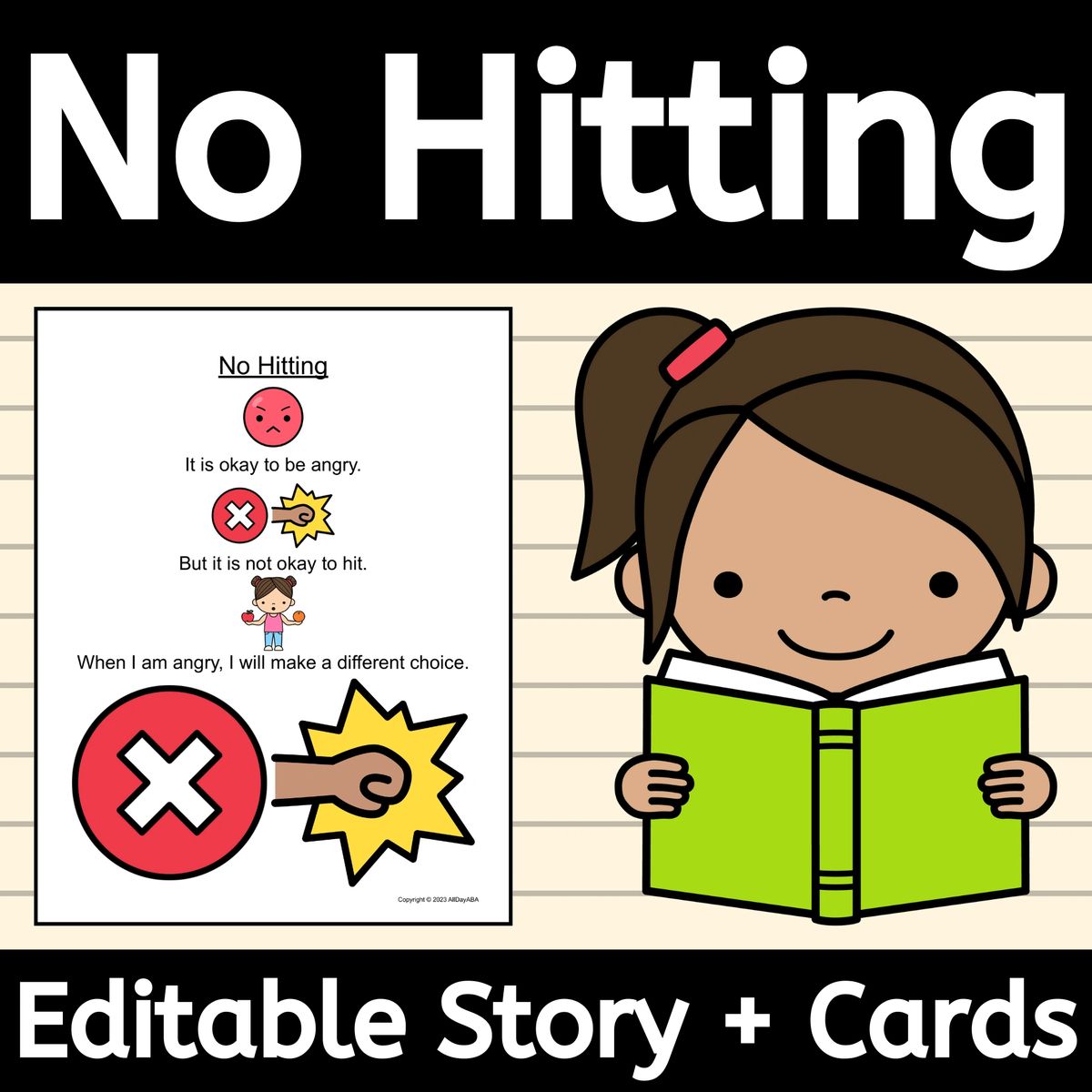 No Hitting Story for Social Skills Editable with Emotional Regulation ...