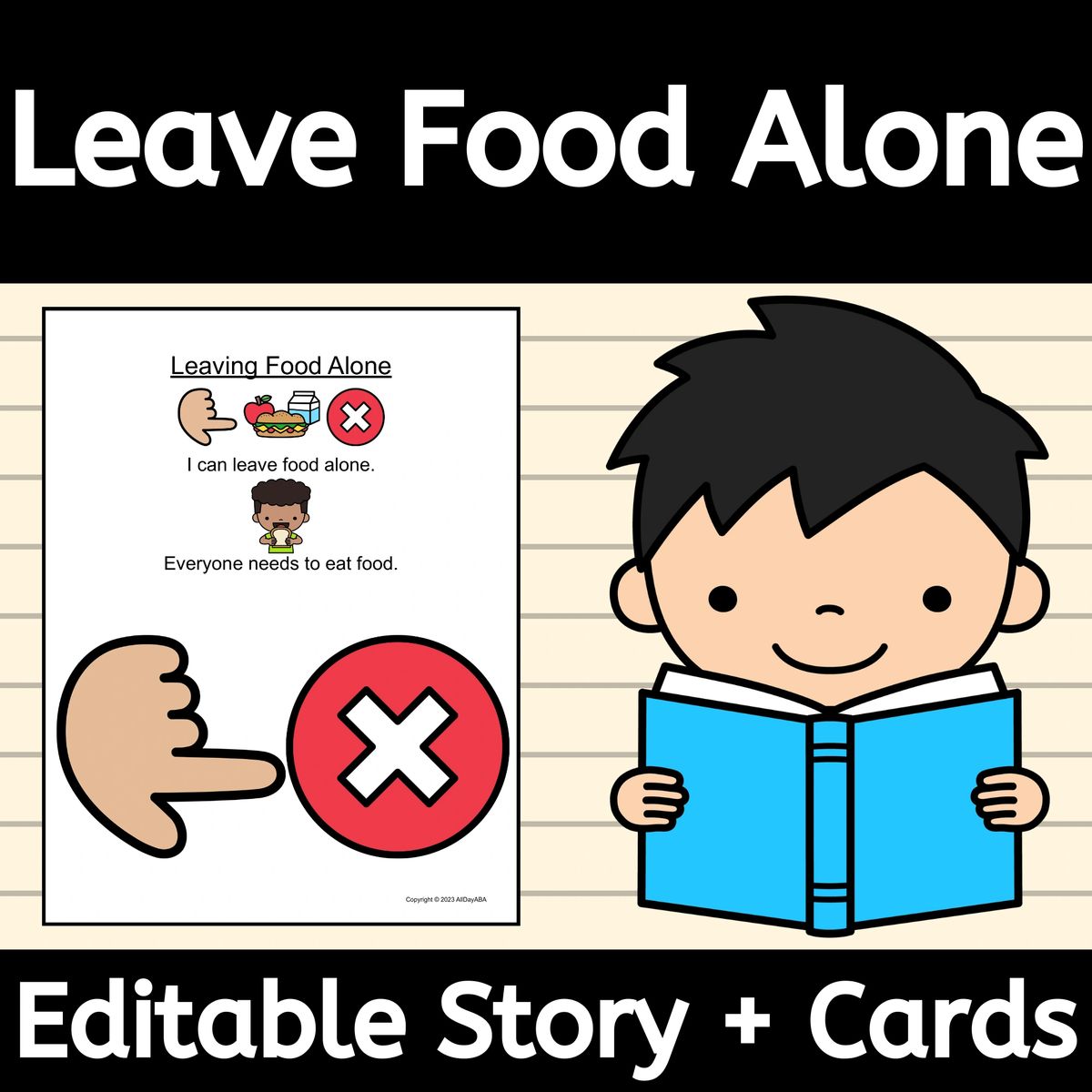 Leaving Food Alone Social Skills Story for Leave Dishes and No Dumping ...
