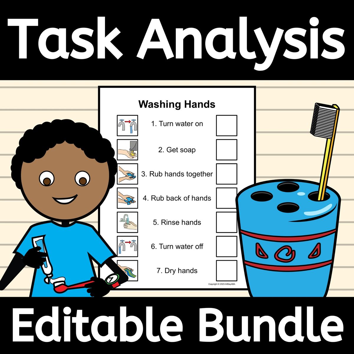Task Analysis Bundle of EDITABLE Activities of Daily Living Personal ...