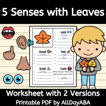 5 Senses Writing Activity - Autumn Leaves, The Five Senses Fall Leaf ...