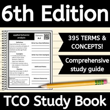BCBA Exam Prep 6th Edition Study Guide for TCO Test Content Outline ABA ...