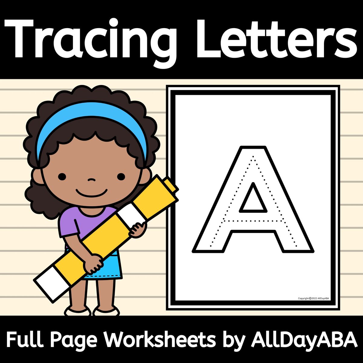 Capital Letter Tracing Worksheets for Full Page Alphabet Trace Practice ...