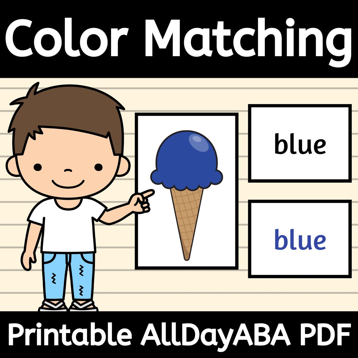 Ice Cream Cone Color Matching - by AllDayABA