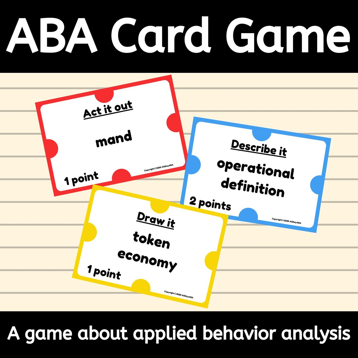 ABA Card Game Applied Behavior Analysis Therapy Terminology ...