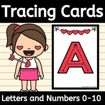 Alphabet and Number Tracing Cards for Valentine's Day with A to Z ...