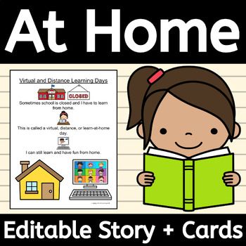 Virtual and Distance Learning Day EDITABLE Social Skills Story for ...