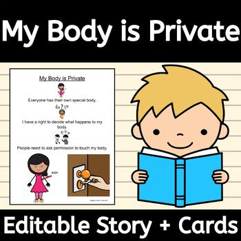 My Body is Private Belongs to Me Social Skills Story EDITABLE for Body ...