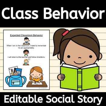 Expected Classroom Behavior Social Story for Back to School Management ...