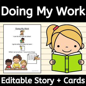 Doing My Work EDITABLE Social Skills Story for Frustration Tolerance at ...