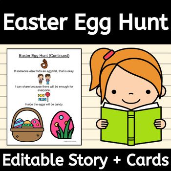 Easter Egg Hunt EDITABLE Social Skills Story for Autism and Special ...