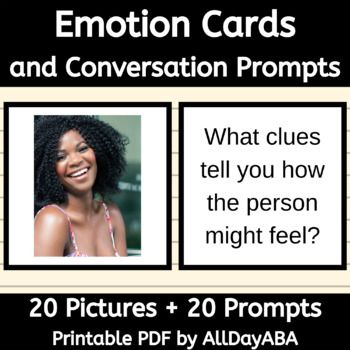Emotion Flashcards and Conversation Prompts for Social Emotional ...