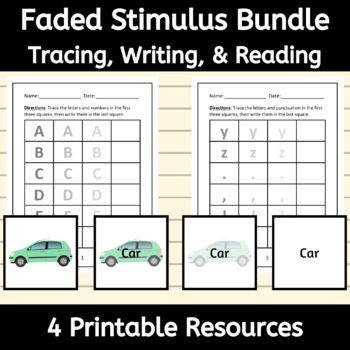 Faded Stimulus Bundle for Tracing, Writing, and Reading in ABA ...