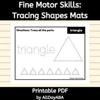 Fine Motor Skill Activities - Tracing Shapes Mats - Occupational ...