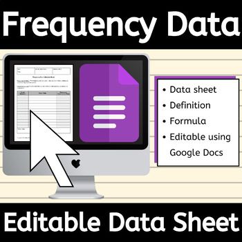 Editable Frequency Data Collection Sheet for Recording, ABA Tracking ...
