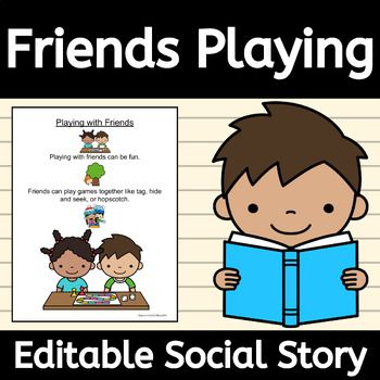 Playing with Friends Social Story for Autism Interpersonal Play Skills ...